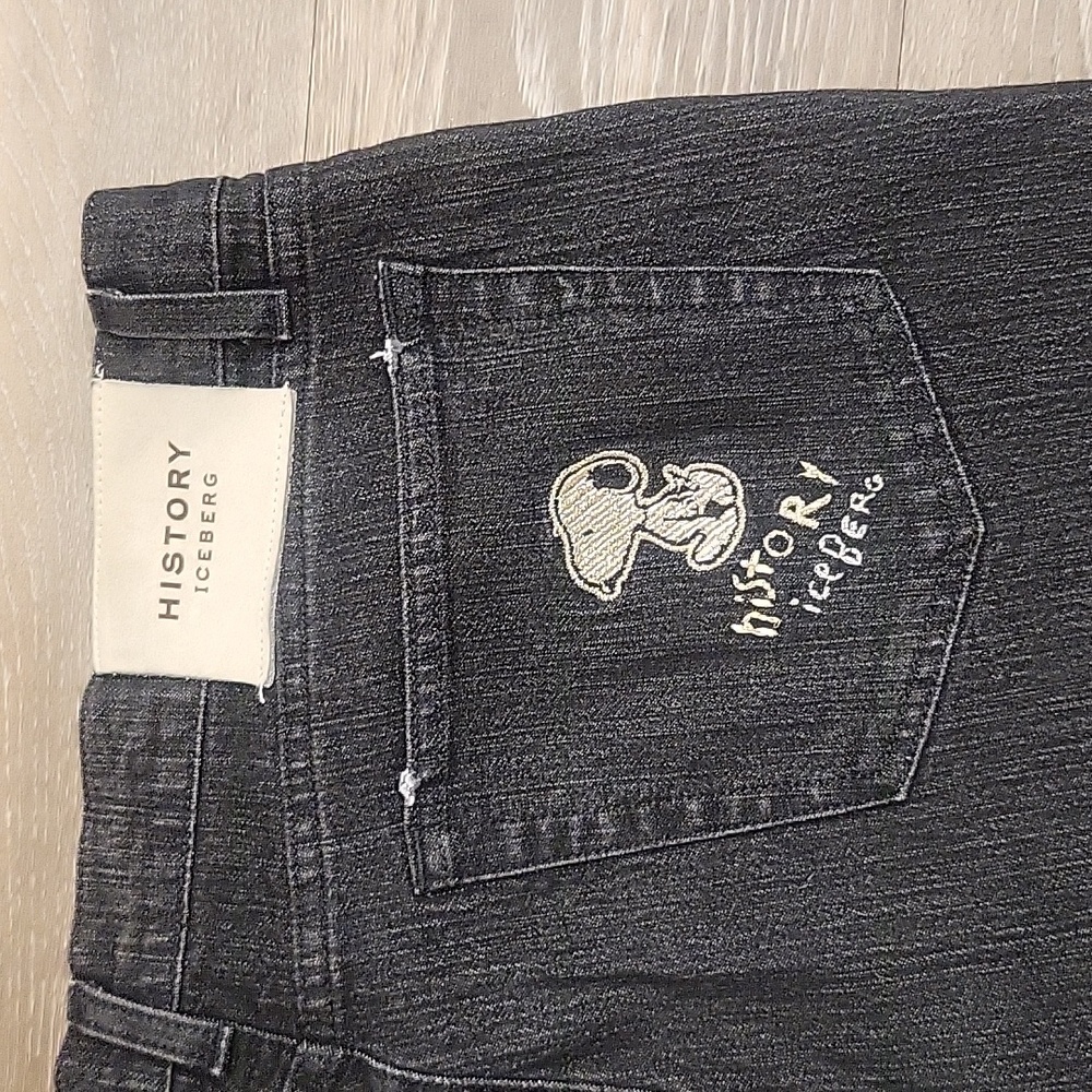 Iceberg History Peanuts Rare Snoopy Embroidered Black… - Gem